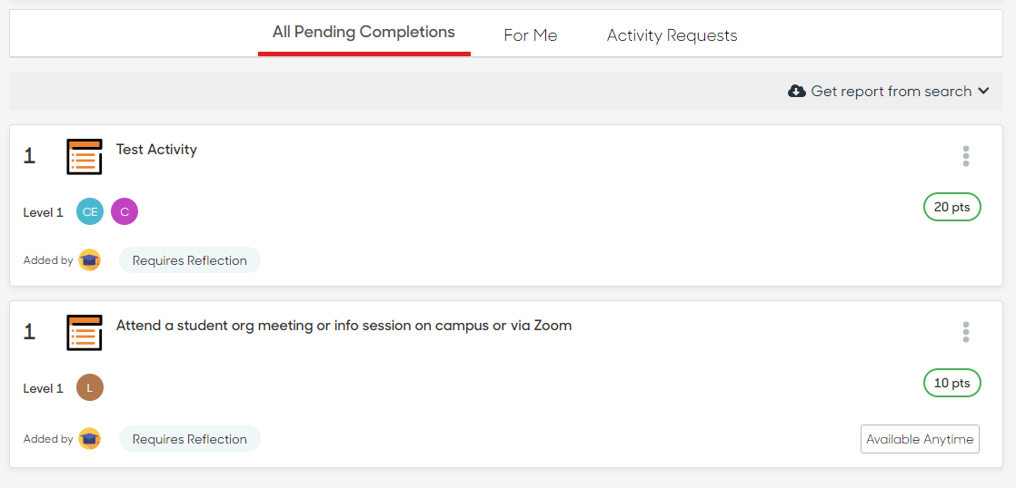 Reviewing Pending Activity Approvals – Suitable
