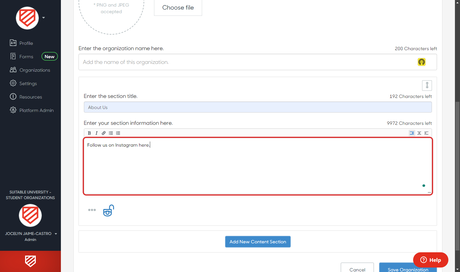 Adding Hyperlinks to Content Sections – Suitable