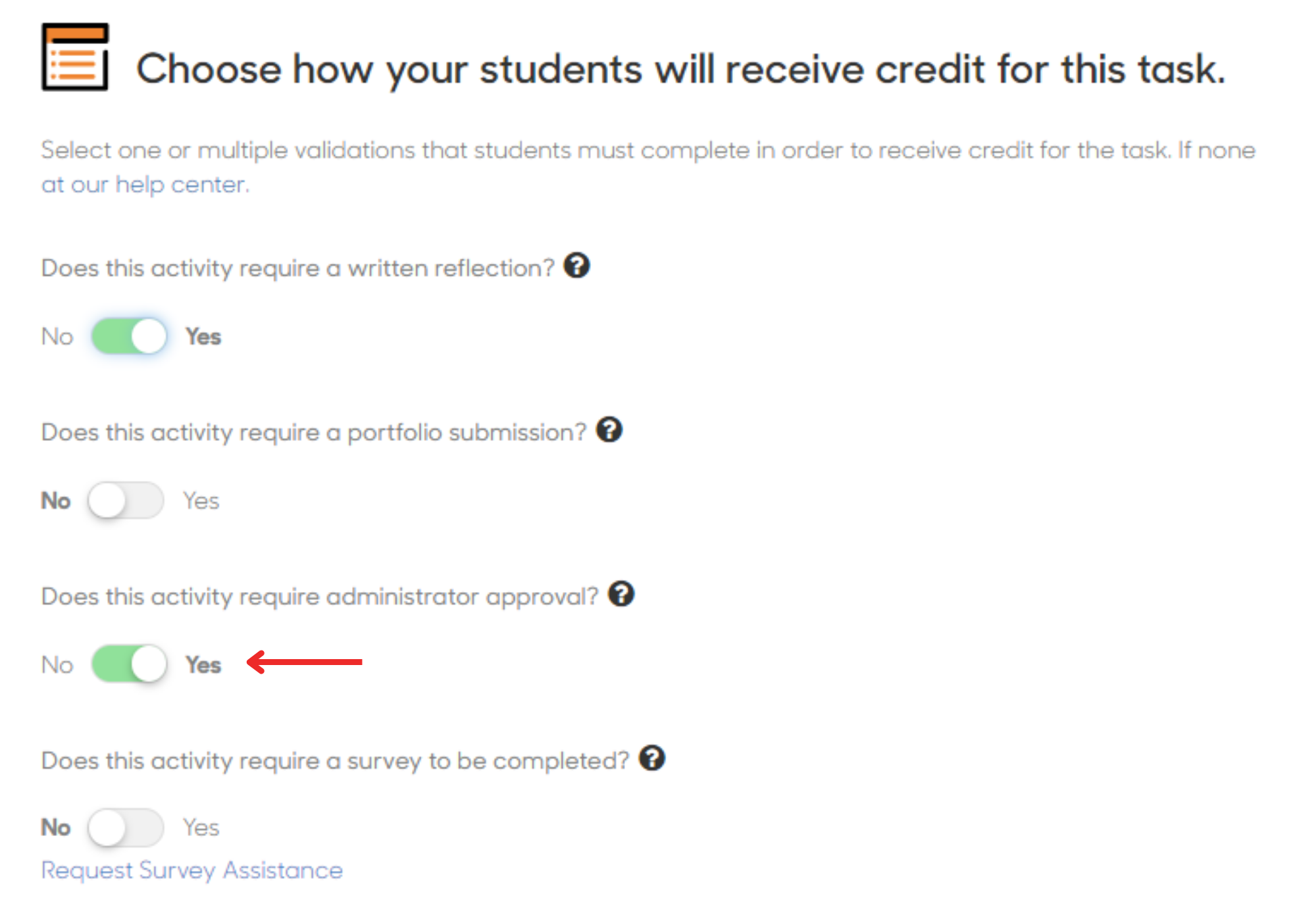 Activity Validation Types – Suitable